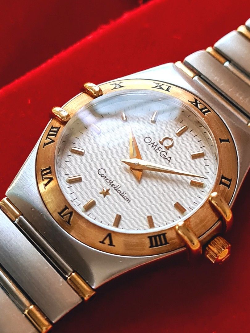 Omega Constellation White Dial 18K Gold & Steel Ladies Quartz 26mm ...