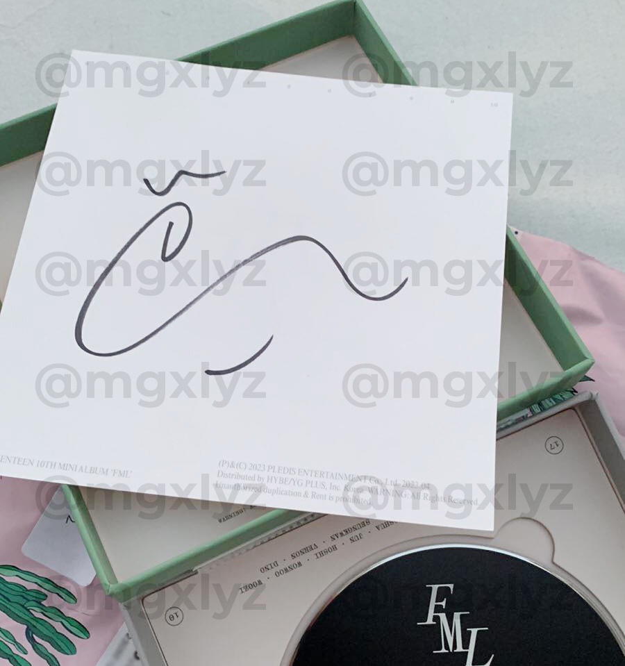 Seventeen SVT FML Hand-Signed Hoshi Wonwoo album postcard, Hobbies ...