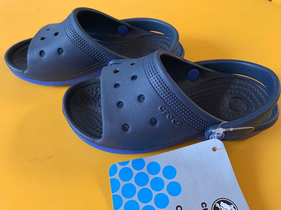 Original Crocs Duet Scutes Kids Navy/Sea Blue C10/11 on Carousell
