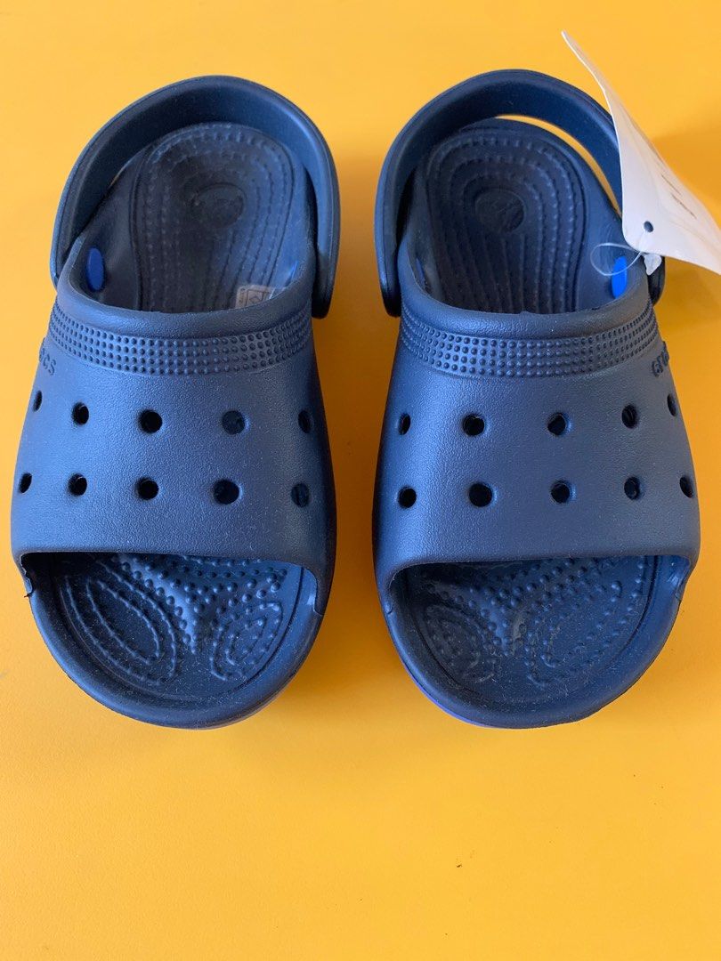 Original Crocs Duet Scutes Kids Navy/Sea Blue C10/11 on Carousell