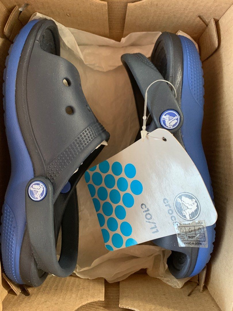 Original Crocs Duet Scutes Kids Navy/Sea Blue C10/11 on Carousell