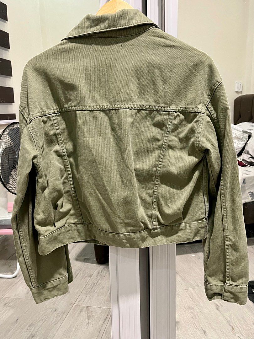 ORIGINAL ZARA ARMY GREEN JACKET on Carousell