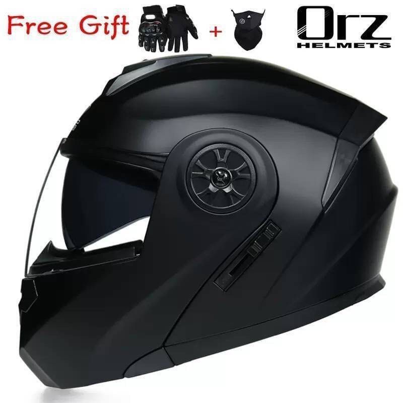 ORZ modular motorbike helmet with double visor and DOT certification ...