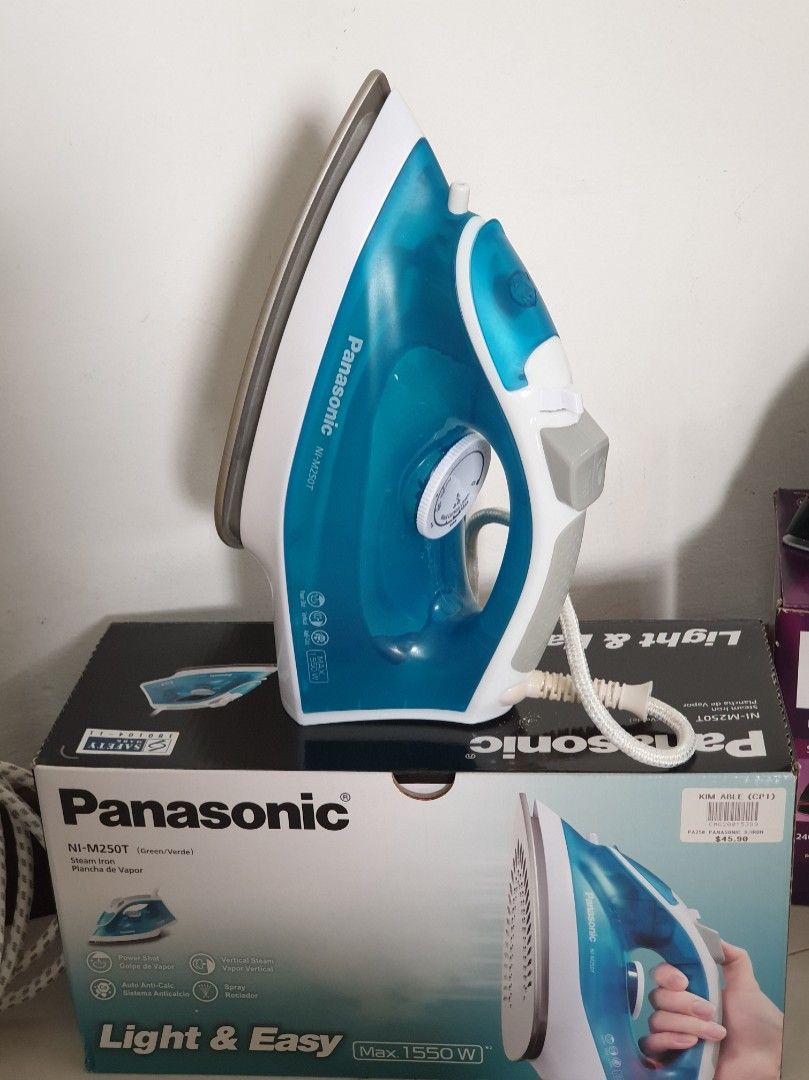 Panasonic steamer iron 1550watts light & easy, TV & Home Appliances ...