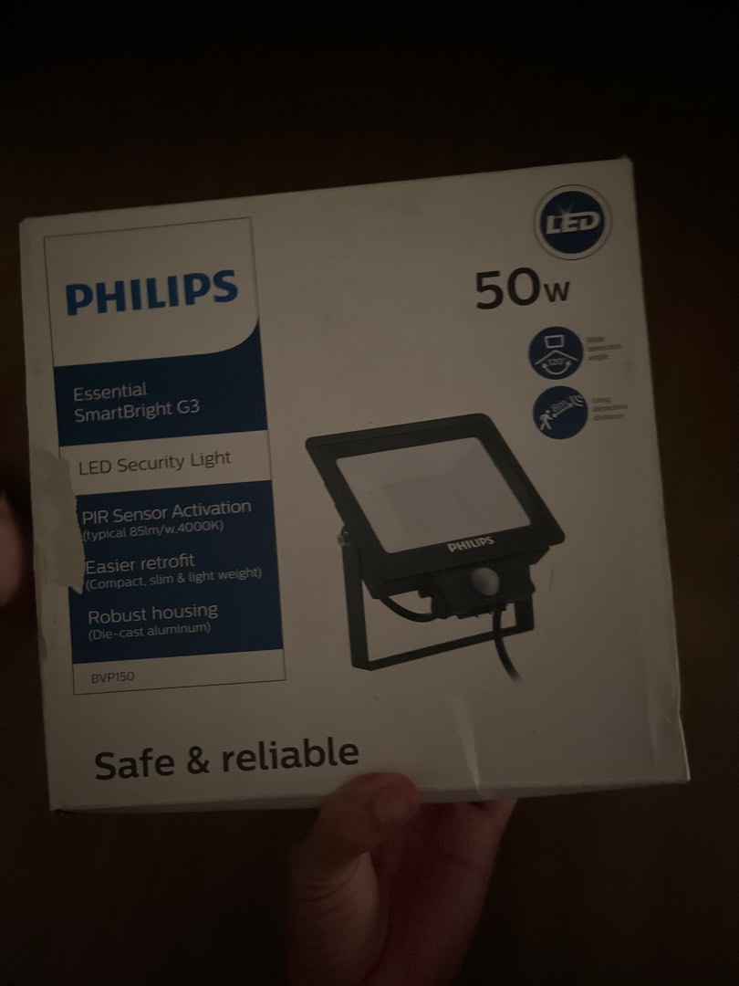 Philips LED security light, Furniture & Home Living, Lighting & Fans ...