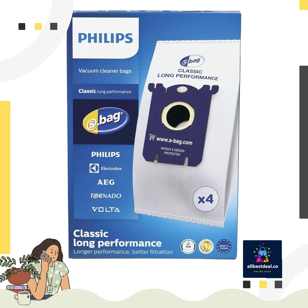 Philips s-Bag Vacuum Cleaner Bags (FC8021/03), TV & Home Appliances ...