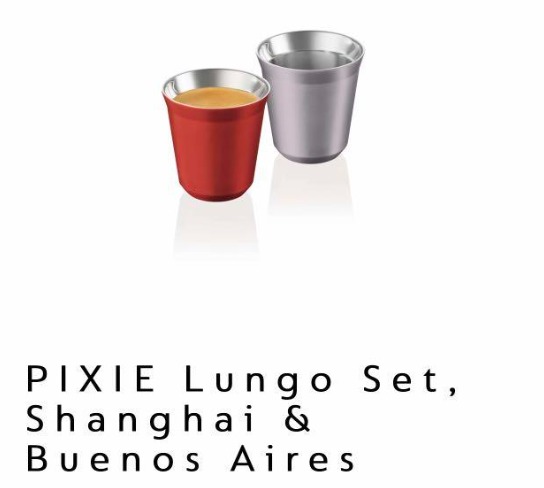 PIXIE Lungo Set Shanghai & Buenos Aires Double Wall Cups, TV & Home ...