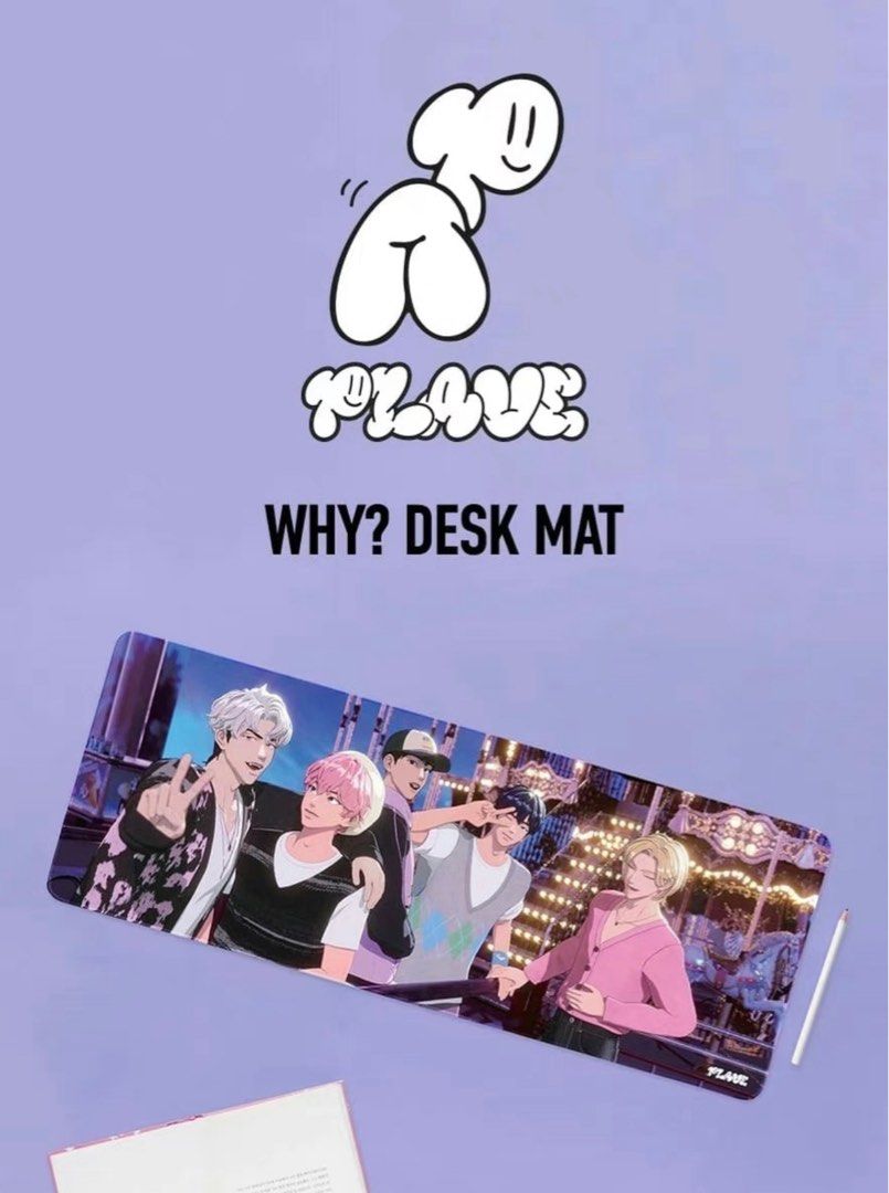 PLAVE WHY? DESK MAT, Hobbies & Toys, Collectibles & Memorabilia, K-Wave on Carousell