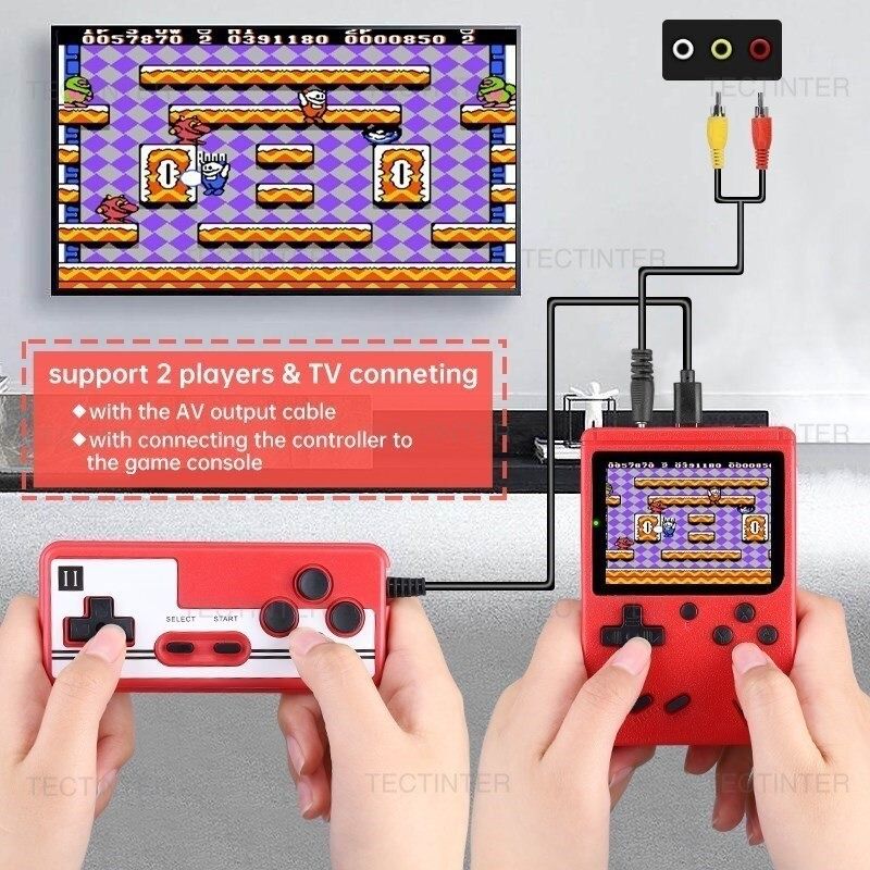 Portable Mini Video Game Console Retro Game Boy 8-Bit Game Player Built ...