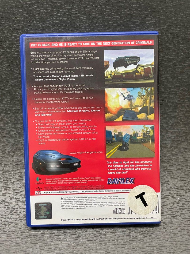 (PS2) Knight Rider, Video Gaming, Video Games, PlayStation on Carousell