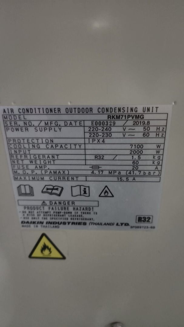 Replacement Recon Set Daikin Single Split Inverter Aircon, Home ...