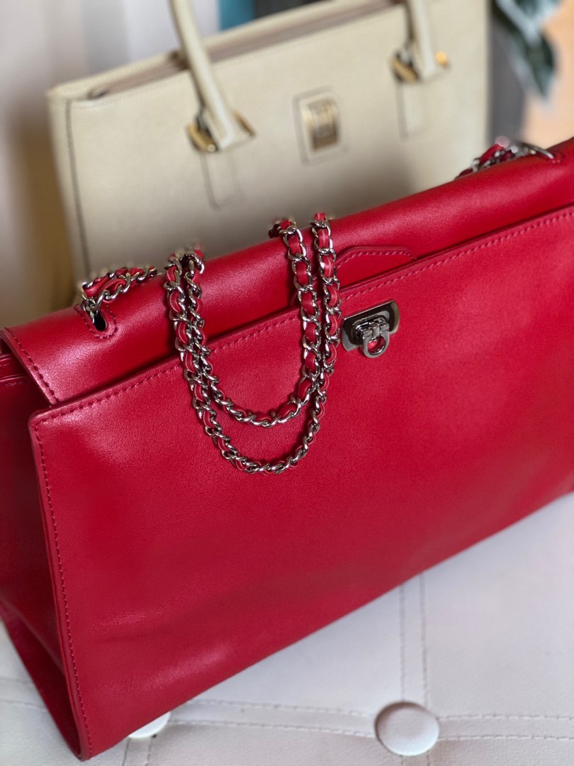 RED ANDIATA WITH SILVER HARDWARE, Women's Fashion, Bags & Wallets ...