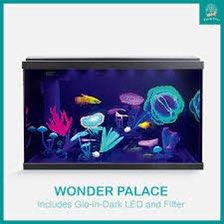 [Resun] Wonder Palace Glow Aquarium Fish Tank 37.8L (with Glow-in-Dark ...