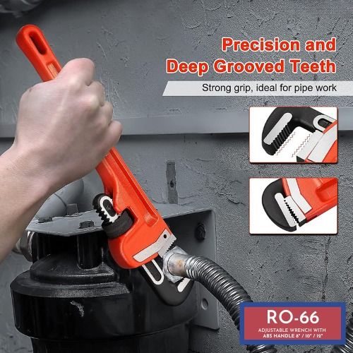 RO-70 Rosco Pipe Wrench w/ Rubber Grip 10" / 12" / 14' / 18" / 24 ...