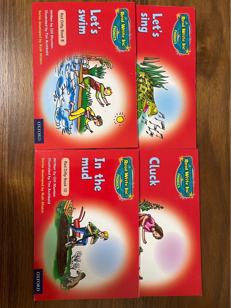 RWI Red ditty book 1-10, 興趣及遊戲, 書本 & 文具, 小朋友書 - Carousell