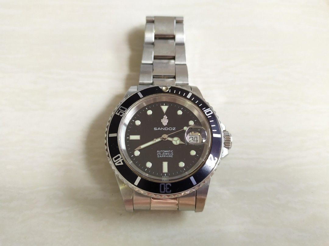 Sandoz Submariner Date Automatic Watch, Luxury, Watches on Carousell