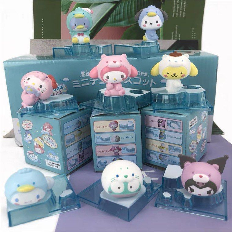 Sanrio characters mini figurine Snow Ice blind box KT cake decorations ...
