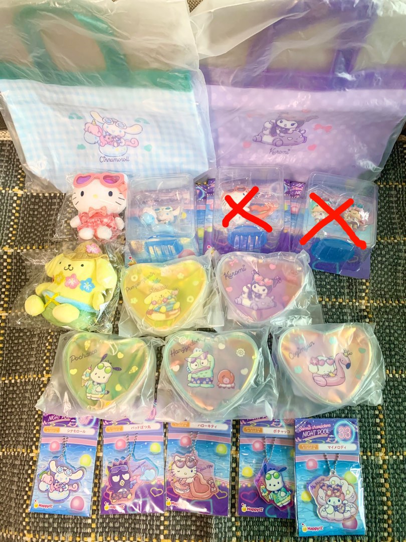 Sanrio Characters Night Pool Kuji 23 Hello Kitty Cinnamoroll Pochacco ...