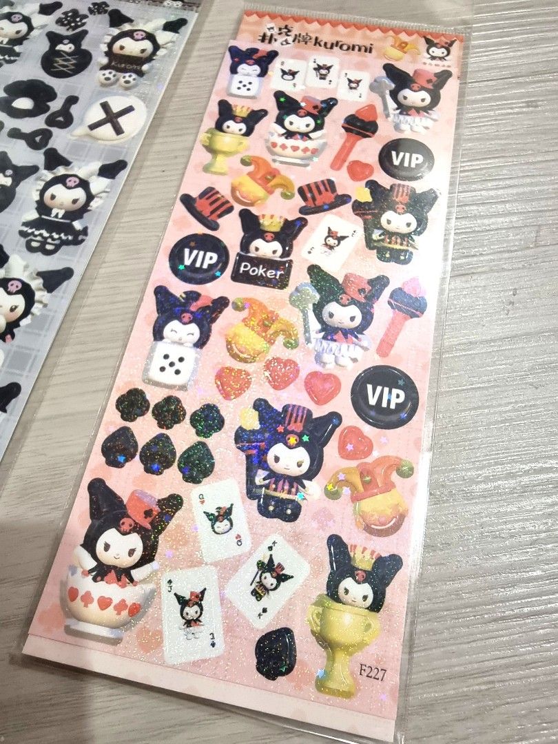 Sanrio Kuromi Sparkling Stickers, Hobbies & Toys, Stationery & Craft, Other Stationery & Craft ...