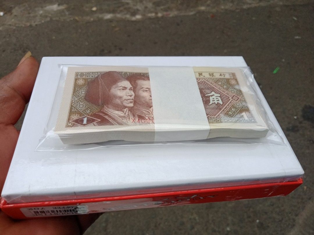 Satu gepok uang asing China yi jiao, Antik, Uang Lama di Carousell