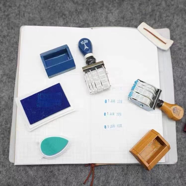 SG Ready Stock Retro Wooden Handle Date Stamp Seal Literature Nostalgic ...