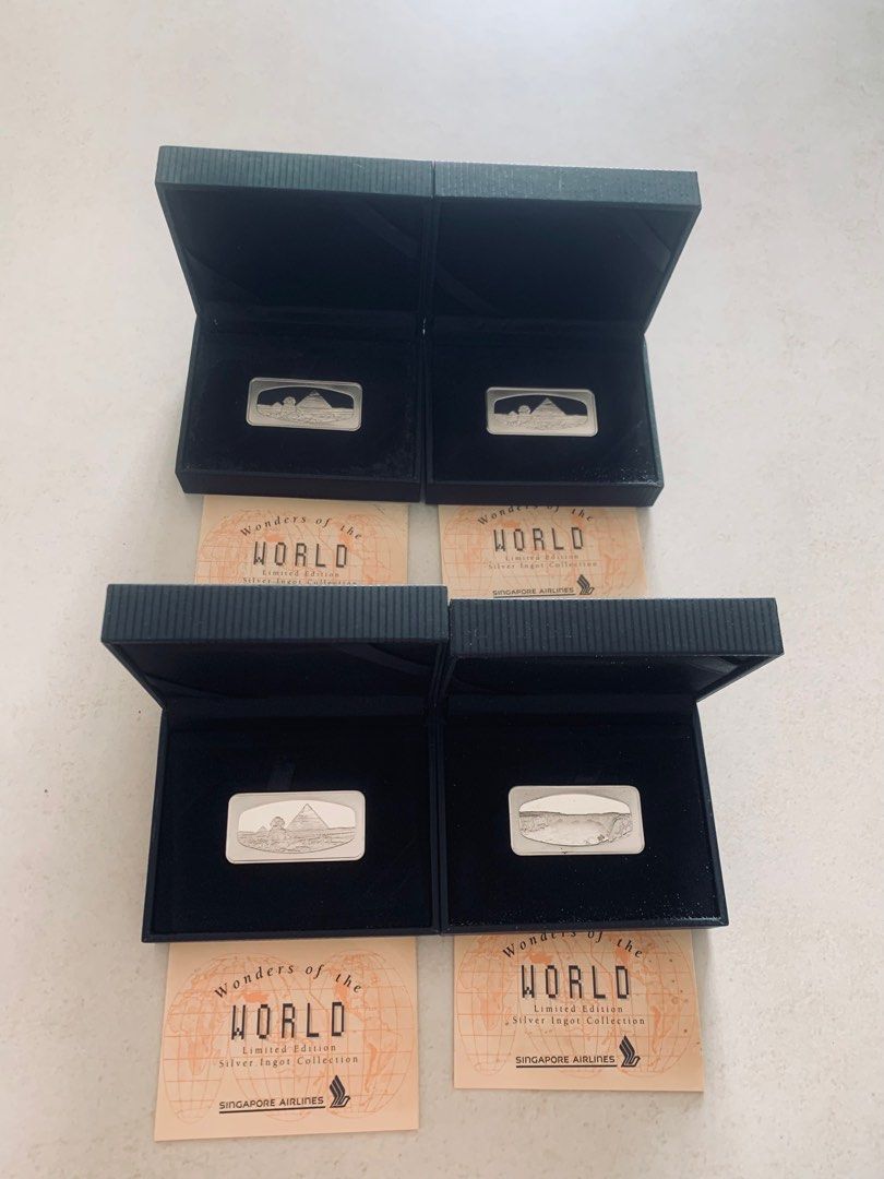 SIA Limited Edition Wonders Of The World Silver Ingot Silver Coin ...