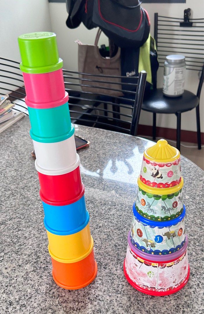 Stackable cups, Hobbies & Toys, Toys & Games on Carousell