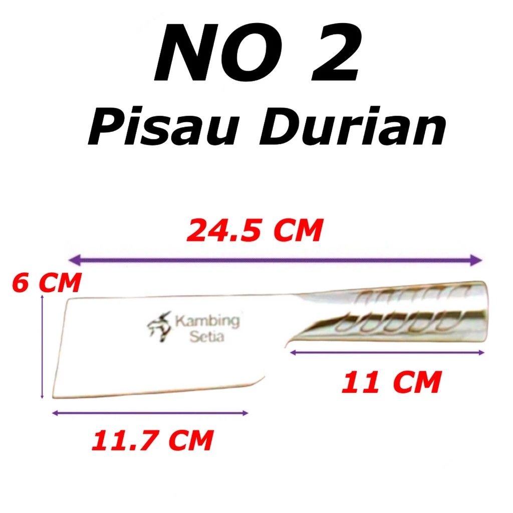 Stainless Steel Cap Kambing Setia Pisau Potong Buah Durian High Quality ...