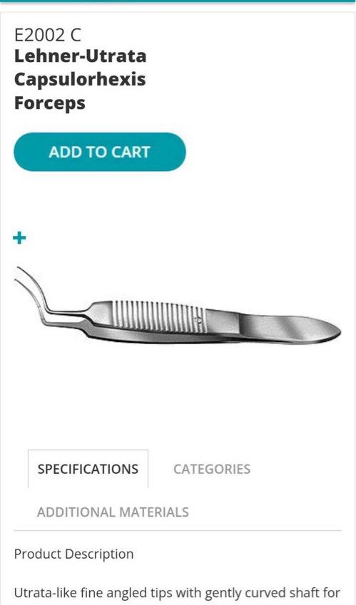 Storz Utrata Capsulorhexis Forceps on Carousell