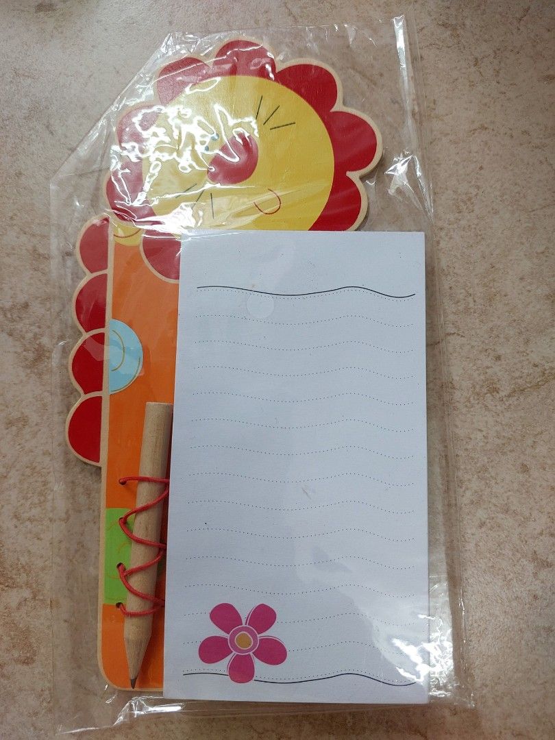 Sunflower Notepad with Pencil, Hobbies & Toys, Stationery & Craft ...