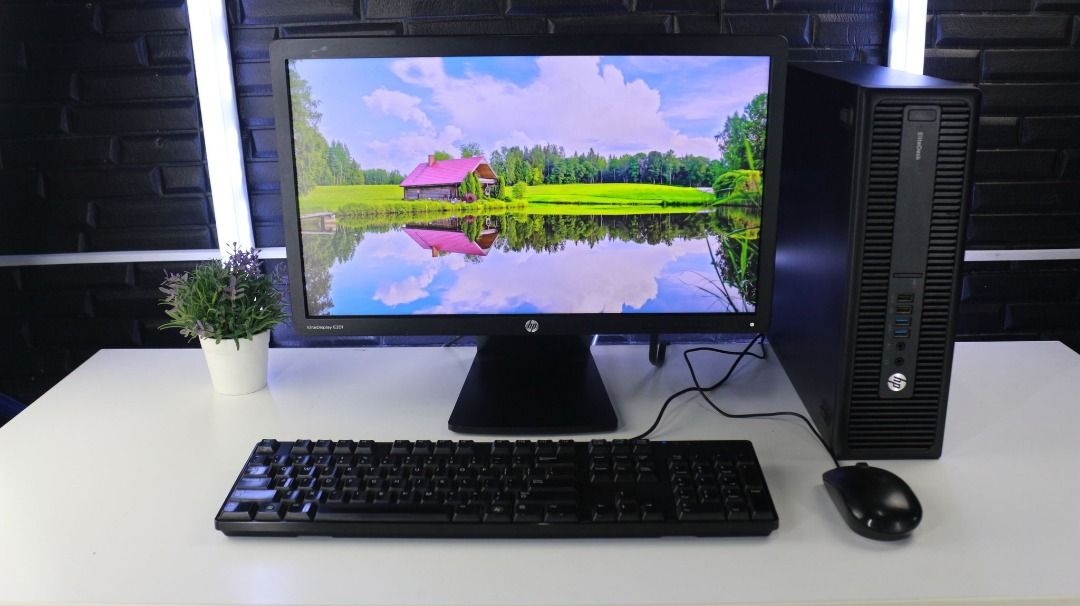 SUPER SALE HP ELITEDESK AMD A8 8600 DESKTOP 8GB RAM 500GB HDD 19 WIDE ...