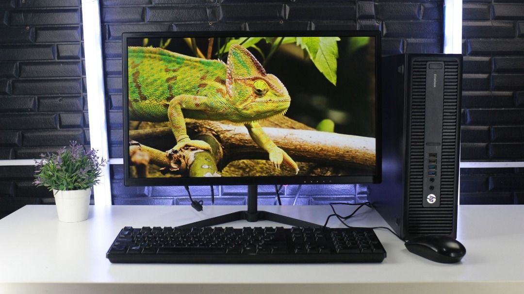 SUPER SALE HP ELITEDESK AMD A8 8600 DESKTOP 8GB RAM 500GB HDD 19 WIDE ...