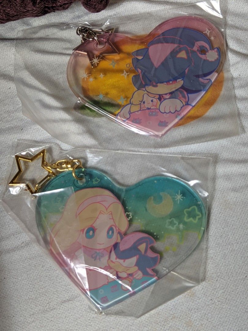 Super Sonic couple keychains on Carousell