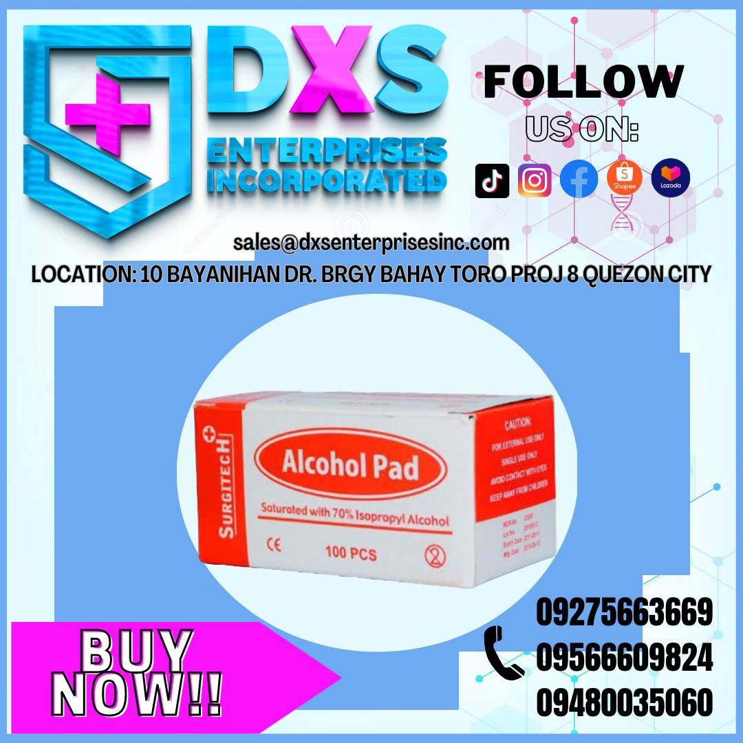 SURGITECH ALCOHOL PADS 2X2 100'S/BOX, Health & Nutrition, Medical ...