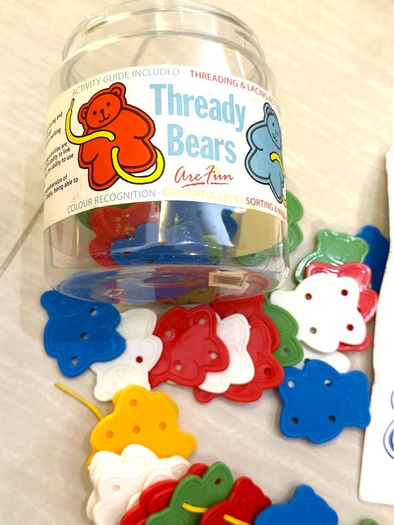Threads bears, threading and lacing, Hobbies & Toys, Toys & Games on ...