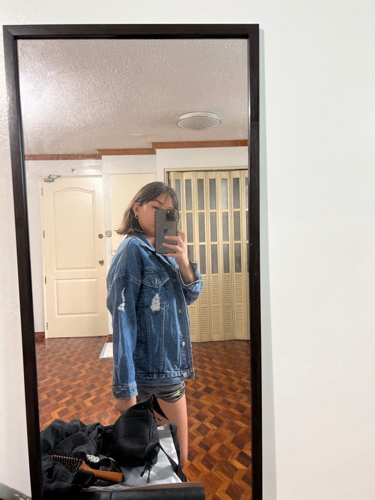 Ton Lion Ripped Denim Jacket, Women's Fashion, Coats, Jackets and ...