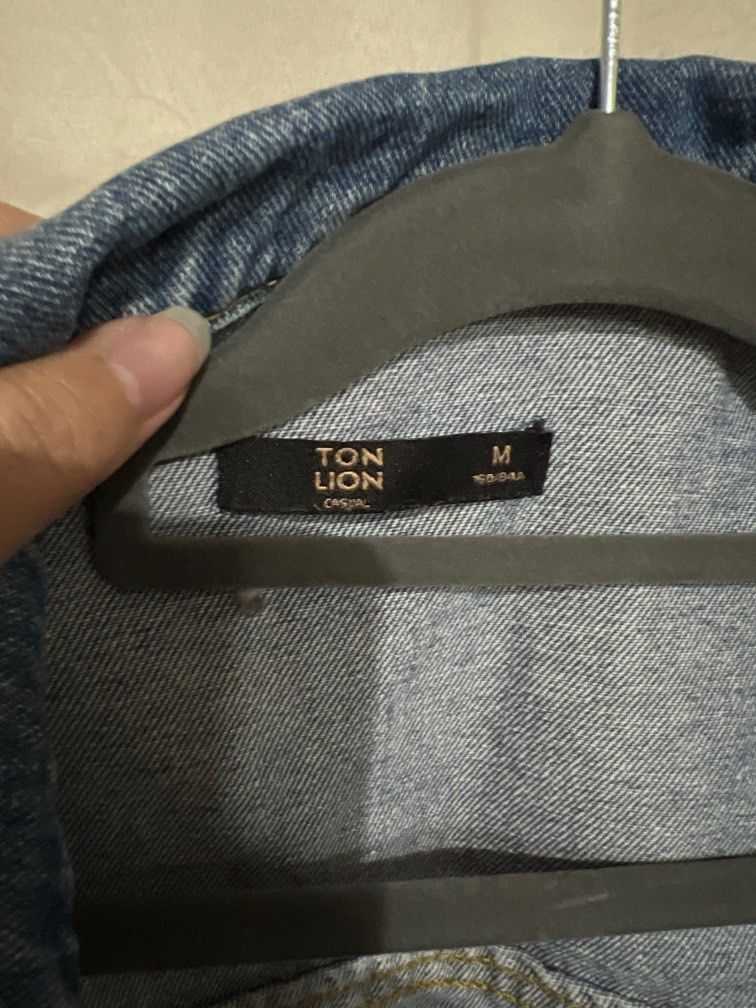 Ton Lion Ripped Denim Jacket, Women's Fashion, Coats, Jackets and ...