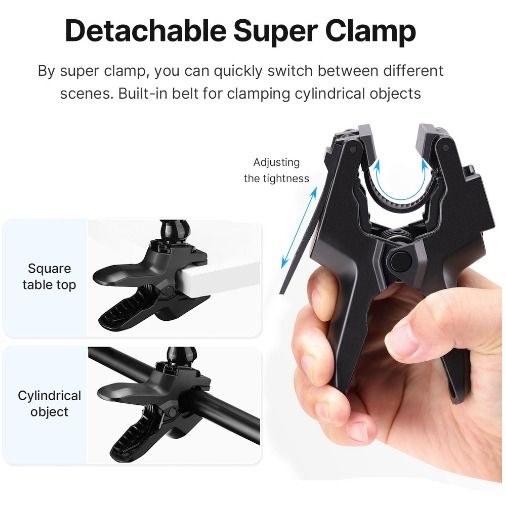 ULANZI MP-4 Jaws Clamp Gooseneck Mount Phone Holder Clip for Smartphone ...