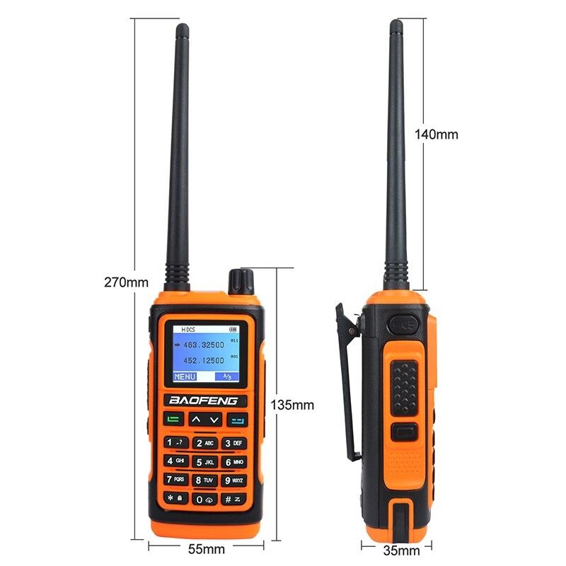UV-17 GPS Walkie Talkie 108-130MHz Air Band VHF UHF 200-260MHz 350 ...