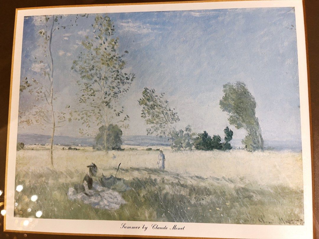 Vintage Painting Claude Monet Summer, Hobbies & Toys, Collectibles ...