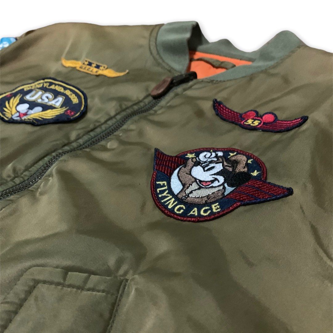 Vintage Reversible Disneyland Mickey Flying Ace Bomber Jacket, Men's ...