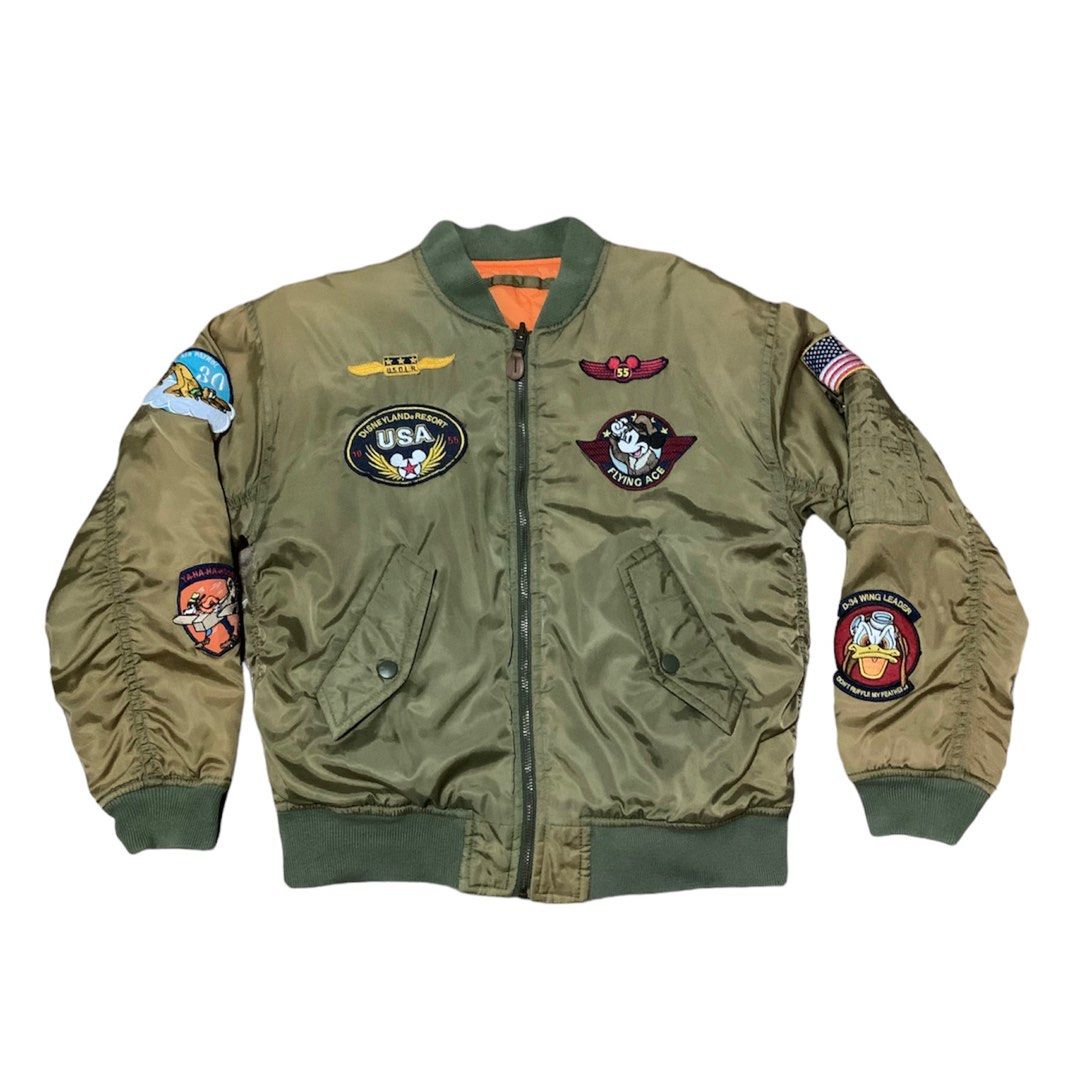 Vintage Reversible Disneyland Mickey Flying Ace Bomber Jacket, Men's ...