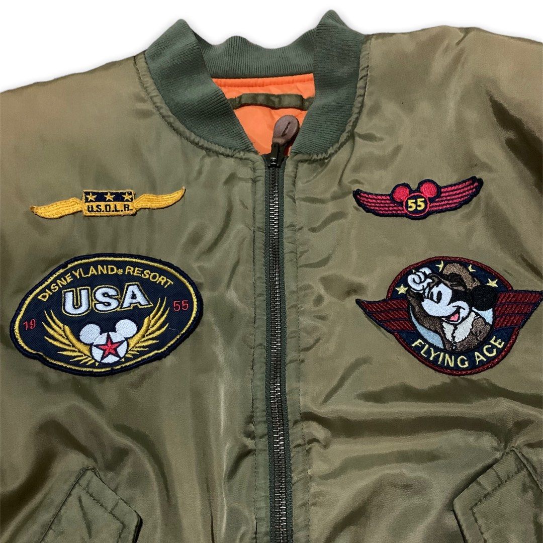 Vintage Reversible Disneyland Mickey Flying Ace Bomber Jacket, Men's ...