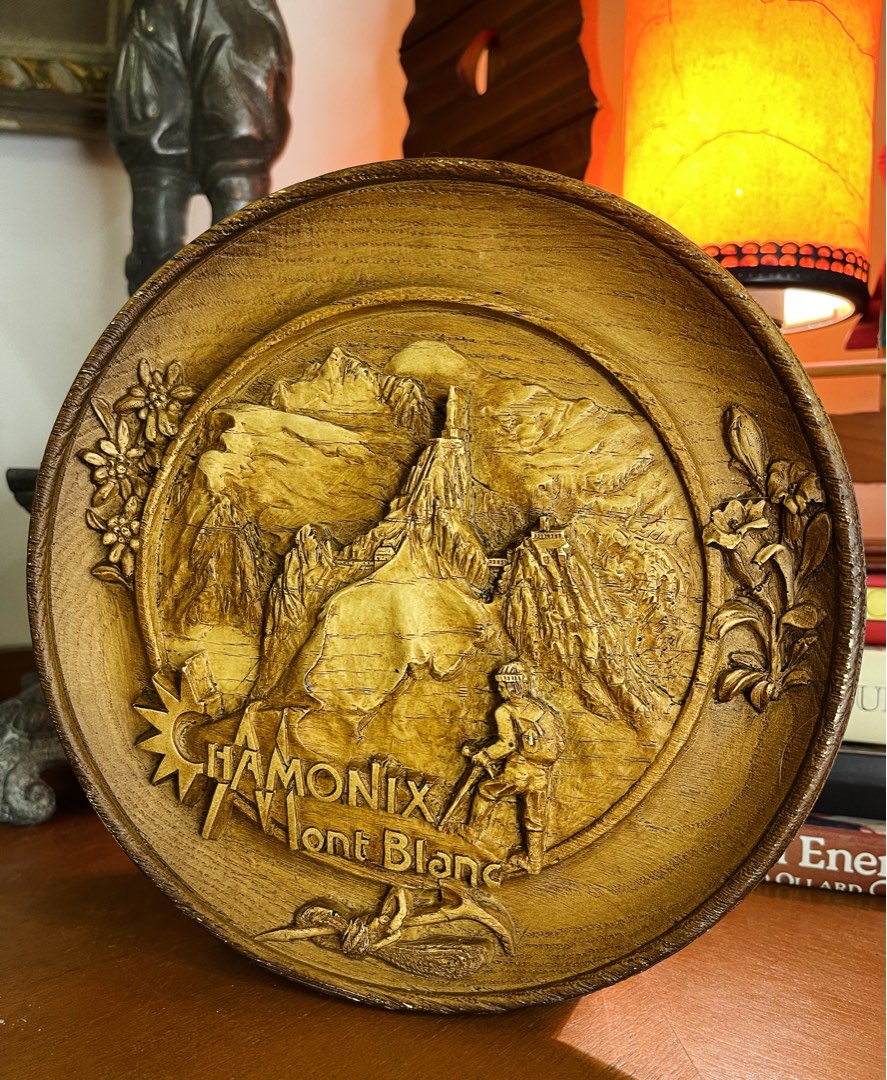 Vintage Wooden Plaque Mont Blanc Paris Mountain, Hobbies & Toys ...