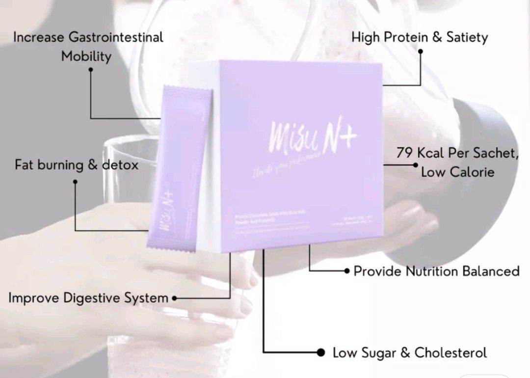 Xmegami Misu N + Meal Replacement Cocoa Drinks, Health & Nutrition ...