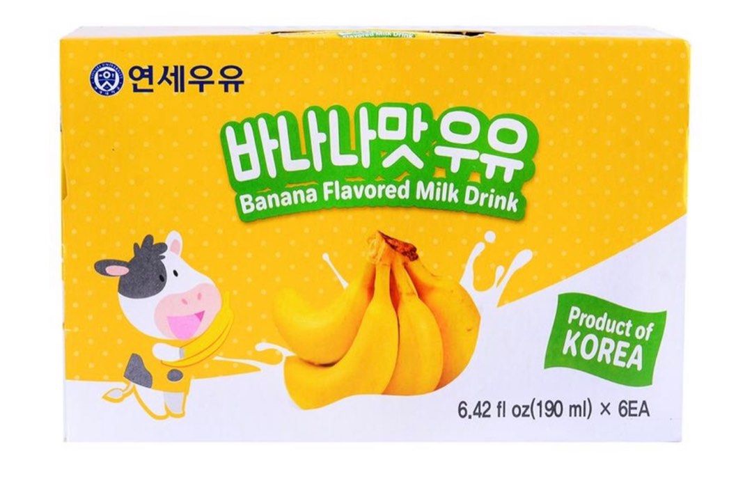 Yonsei Banana Flavored Milk Drink 190 ml × 6 pcs, Food & Drinks, Beverages on Carousell
