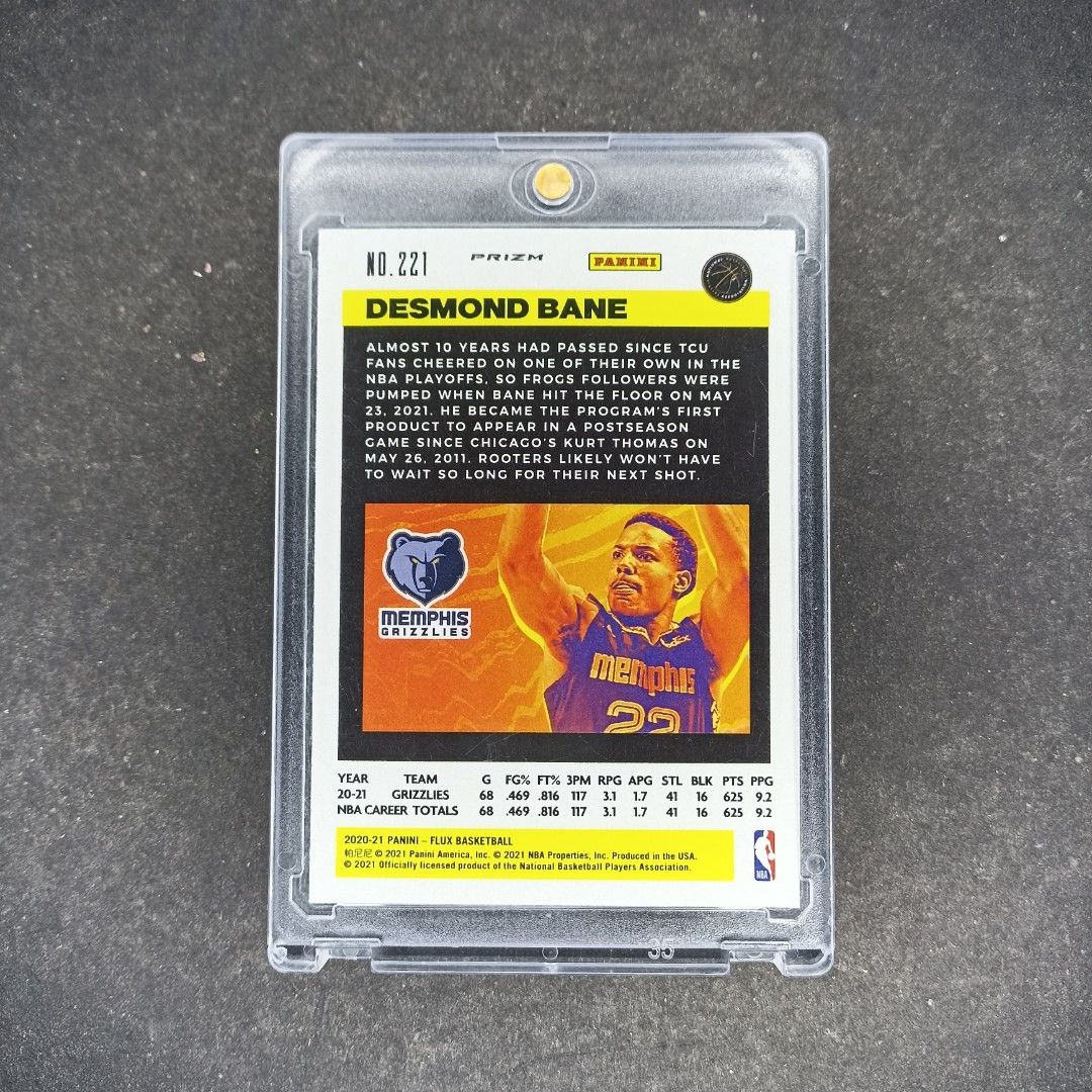 2020-21 NBA Card Desmond Bane Flux Blue Ice RC, Hobbies & Toys, Toys ...