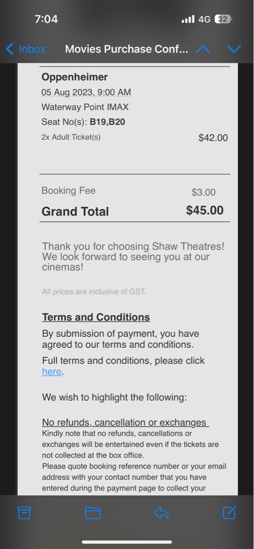 5 Aug, 9am - 2x Oppenheimer IMAX Waterway point, Tickets & Vouchers ...