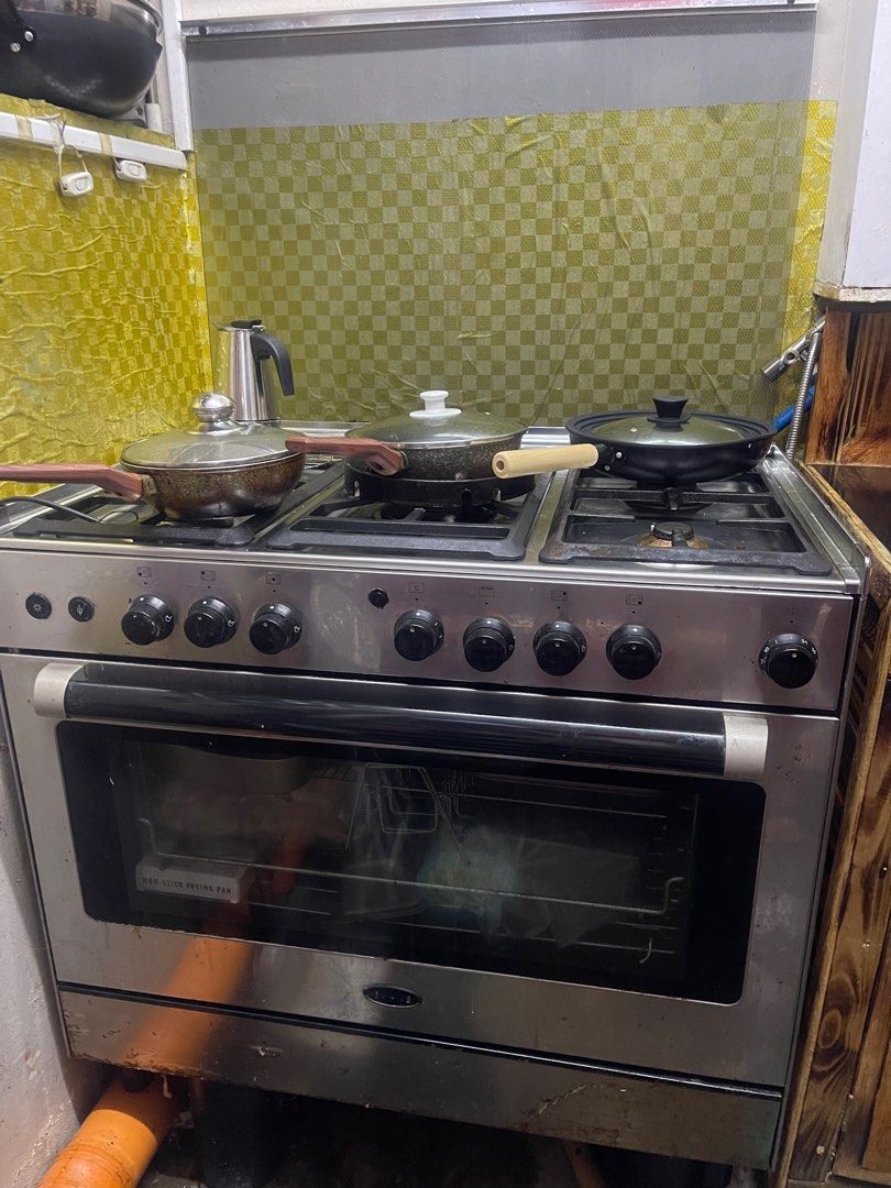 90cm Gas range oven with rotisserie Heavy duty pure stainless, TV & Home Appliances, Kitchen ...