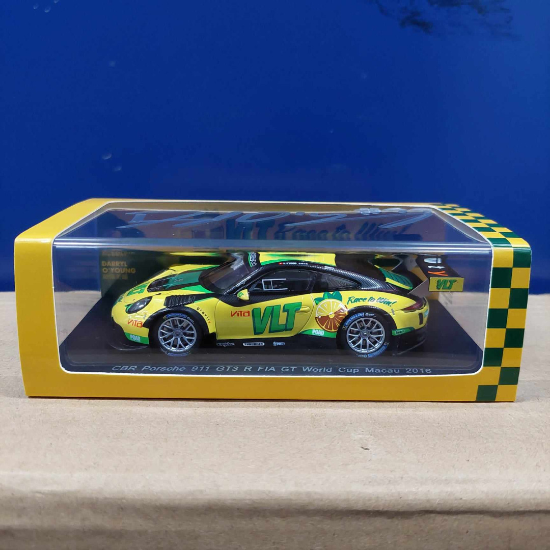 全新 1:43 Spark model CBR Porsche 911 GT3 R FIA Macau 2016 Vitasoy Vita ...
